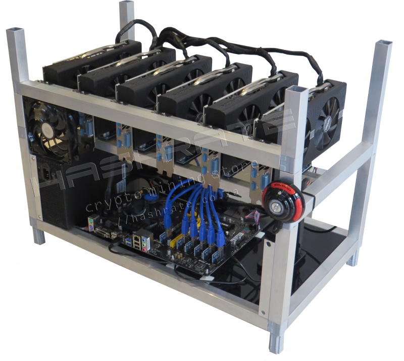 Stackable Crypto Mining Rig Frame, Upto 6 card support – hashrate
