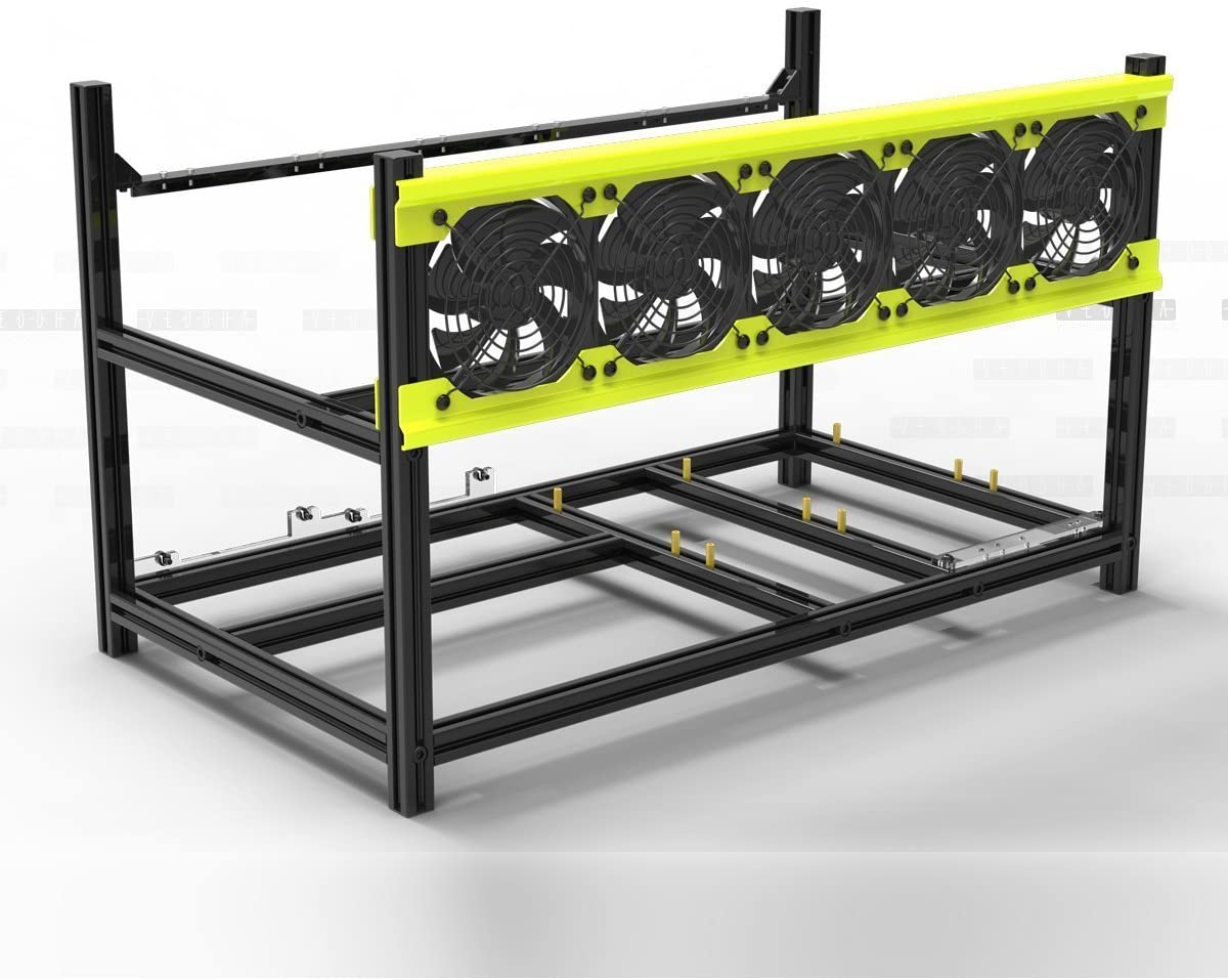 Veddha V4D Delux Stackable Aluminum Mining Frame - 6 GPU – hashrate
