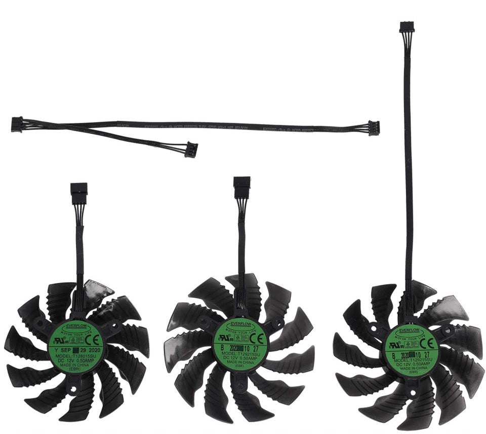 Gigabyte GPU Replacement Fan Set 82/87mm - T128015SU/T129215SU – hashrate